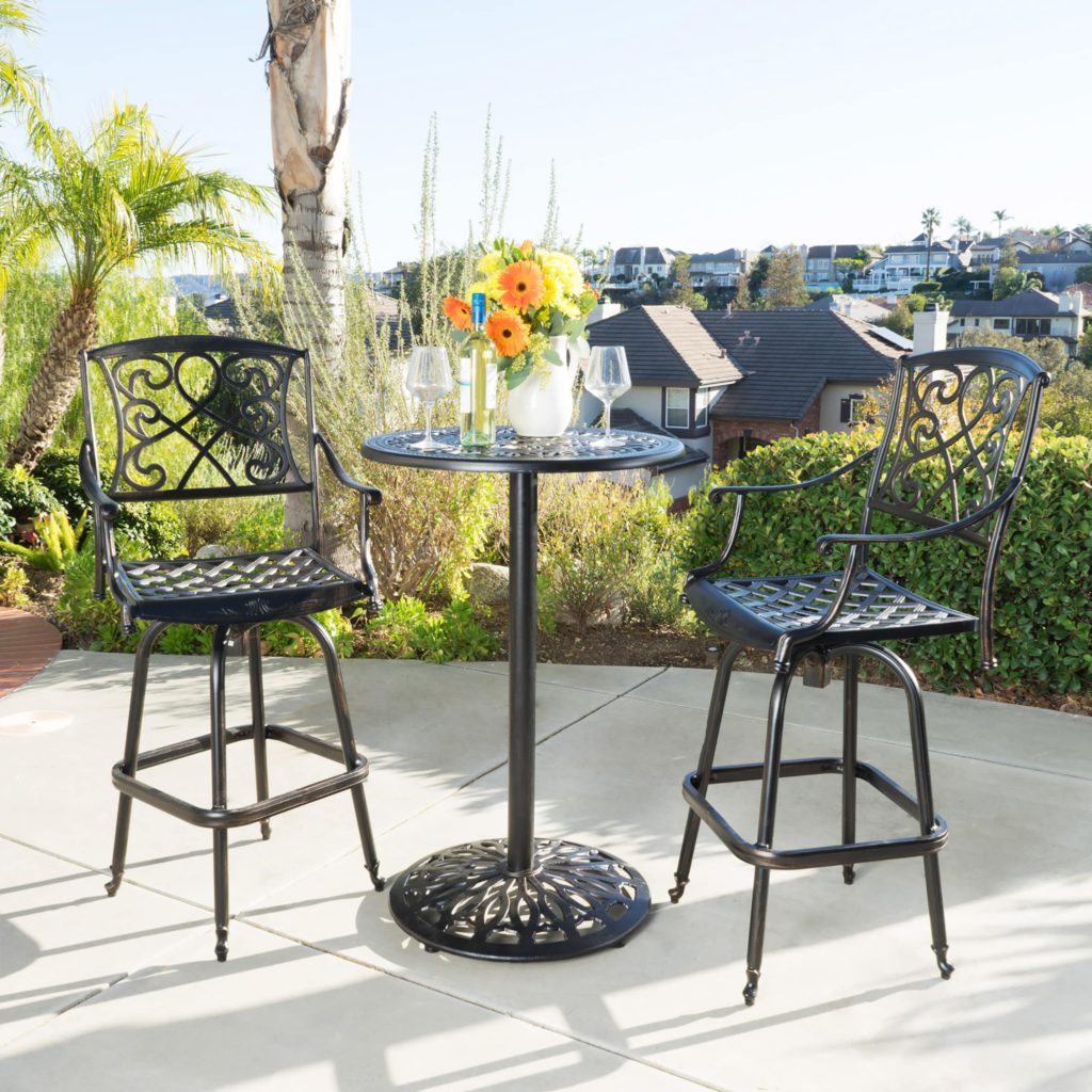 3 Piece Bar Height Patio Bistro Sets For The Outdoors 3 Piece Bar Height Patio Bistro Sets For The Outdoors